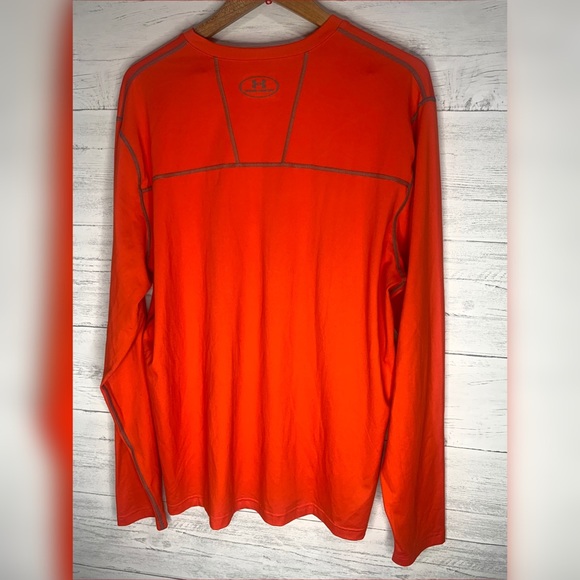 Under Armour | Shirts | Mens Orange Longsleeve Under Armour Fitted ...
